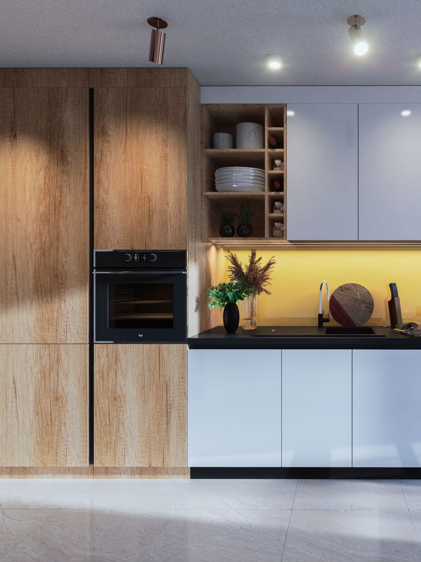 Bucatarie Woody White - RIDA - Design Interior